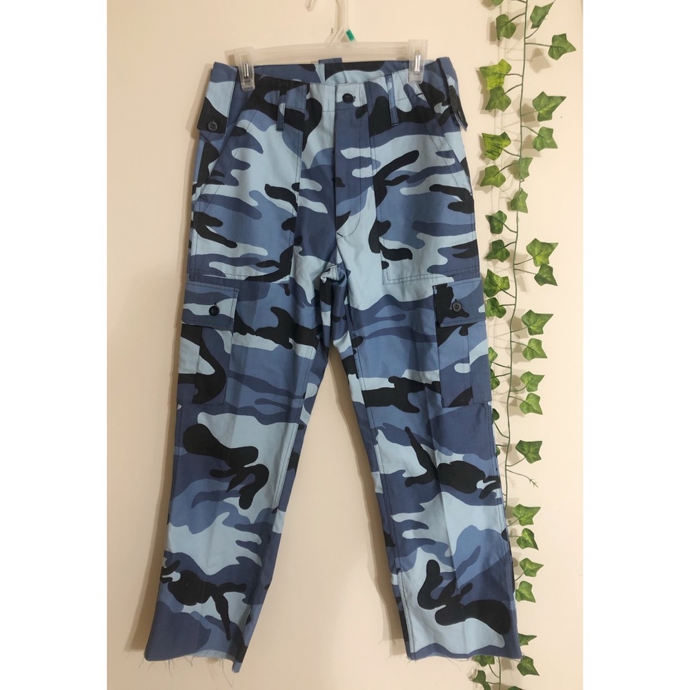Uo Vintage Rothco Blue Camo Bdu Pants - Gem